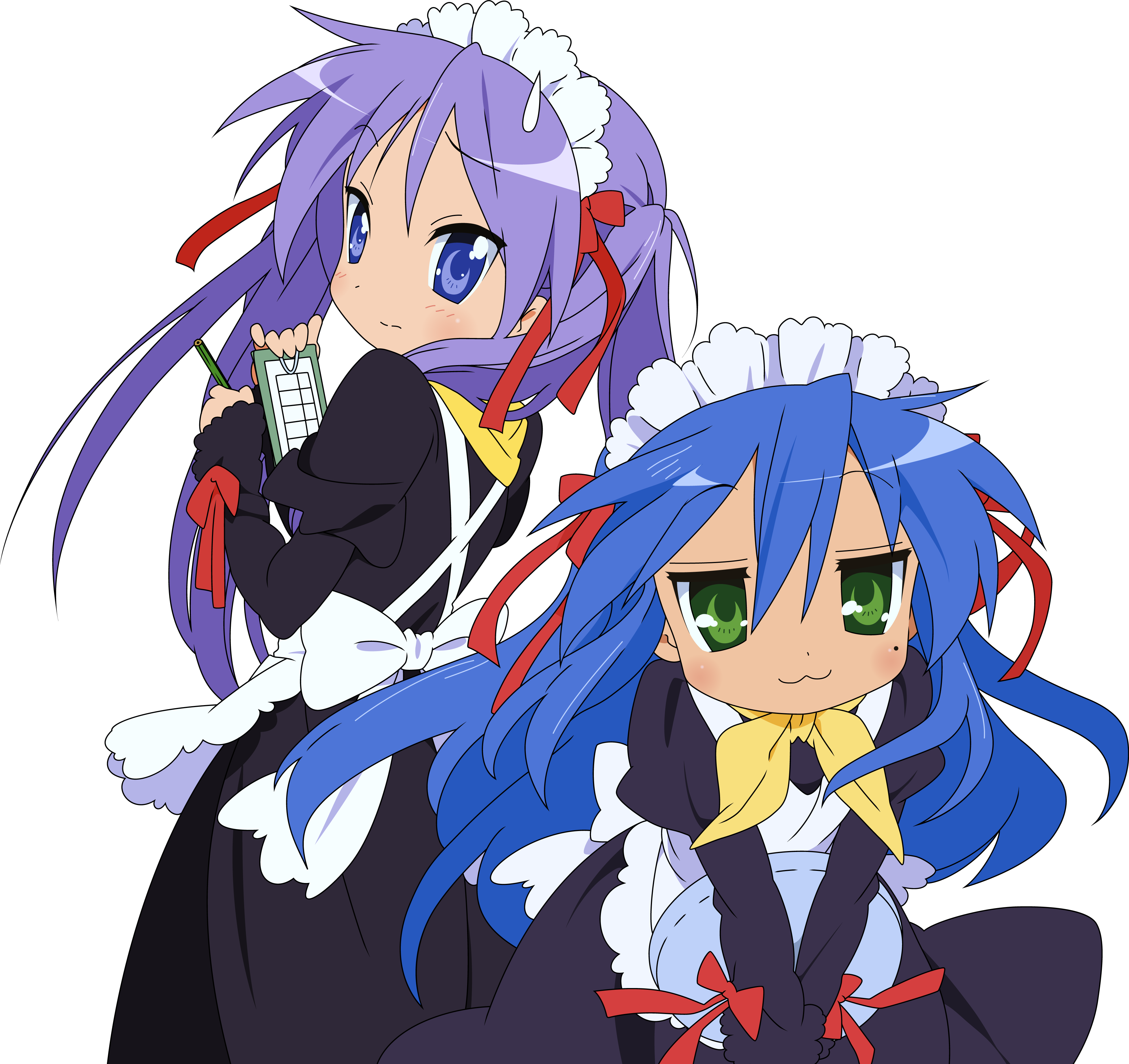 Safebooru - absurdres alternate costume enmaided highres hiiragi kagami izumi konata lucky star ...