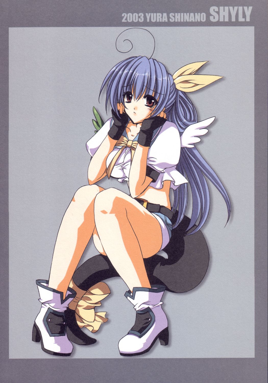 Safebooru - 1girl arc system works asymmetrical wings blue hair dizzy doujinshi guilty gear ...
