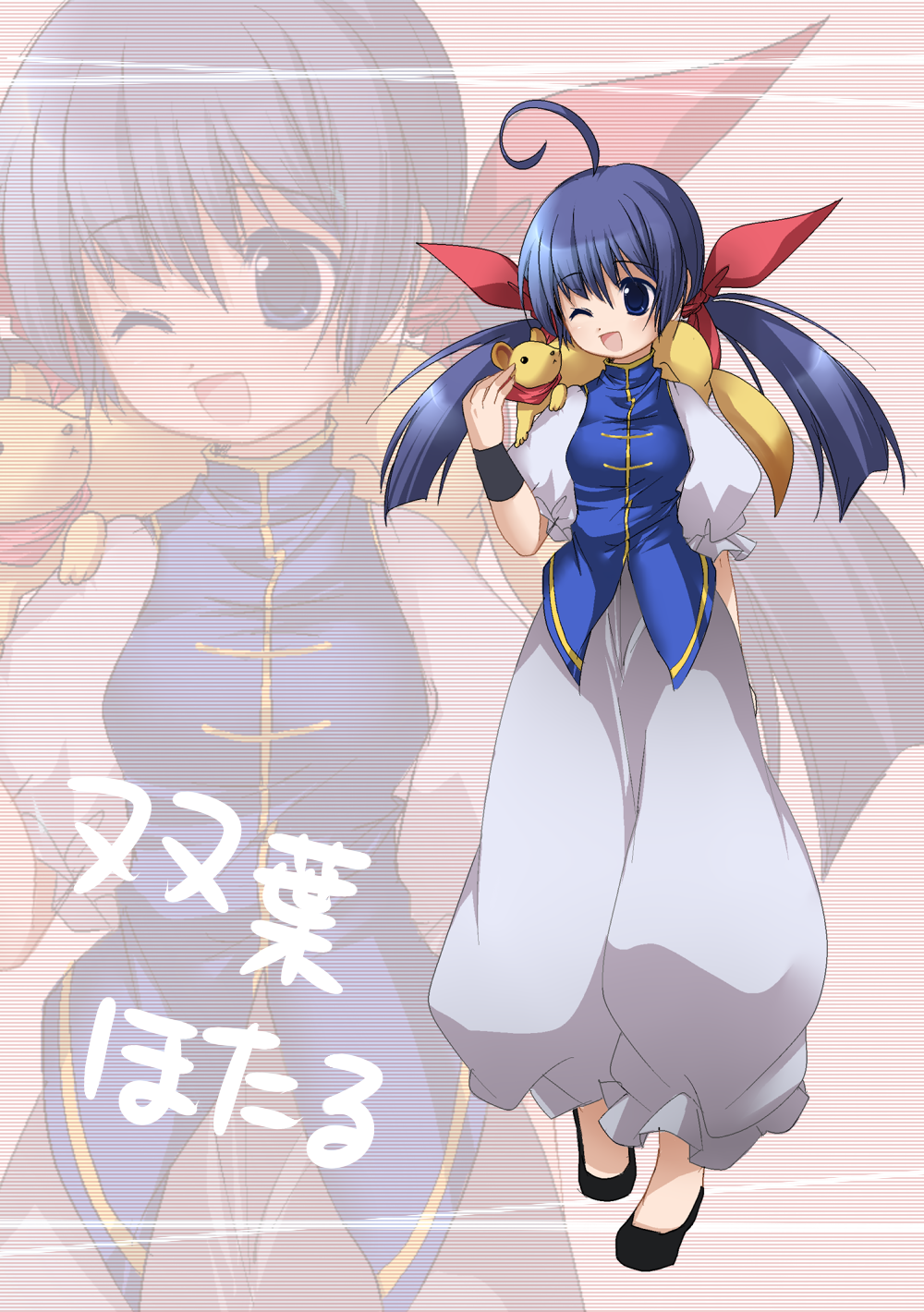 Safebooru - blue eyes blue hair fatal fury ferret futaba hotaru garou ...