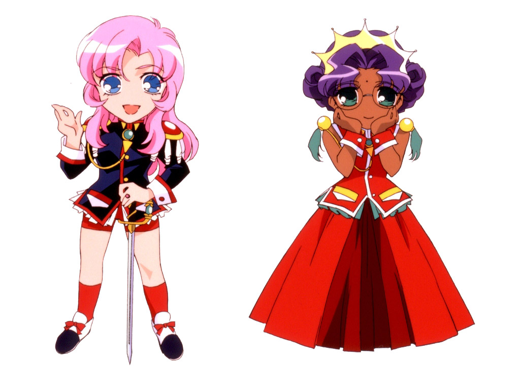 Safebooru - 2girls 90s aiguillette chibi epaulettes himemiya anthy ...