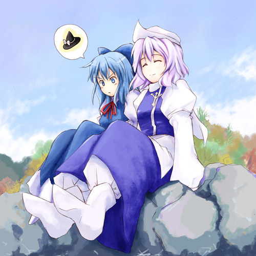 Safebooru - 2girls bow cirno female hirono letty whiterock lowres ...