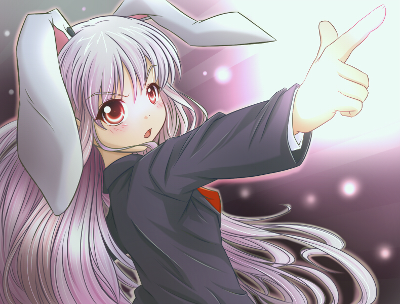 Safebooru - ayase midori bunny ears long hair purple hair rabbit ears ...