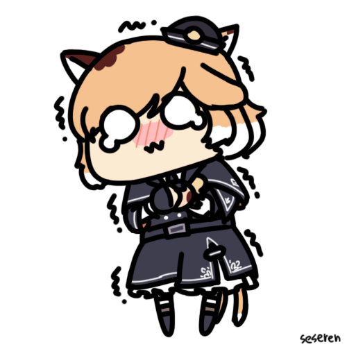 Safebooru - 1girl animal ears animated gif arknights scared seseren short hair tail | 4250707