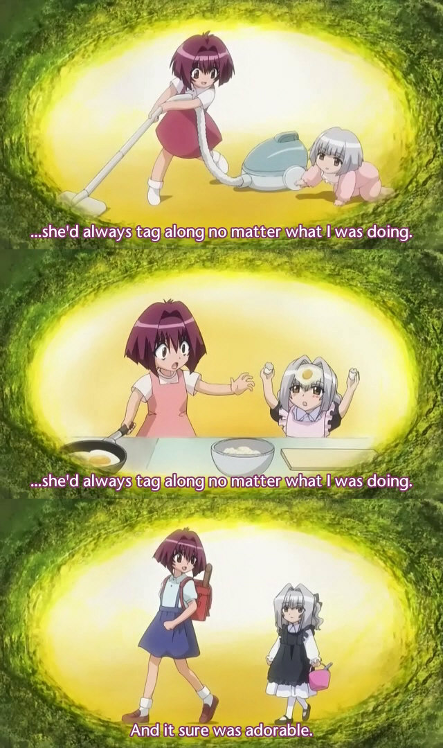 Safebooru - 2girls baby backpack bag brown eyes bucket child cleaning ...