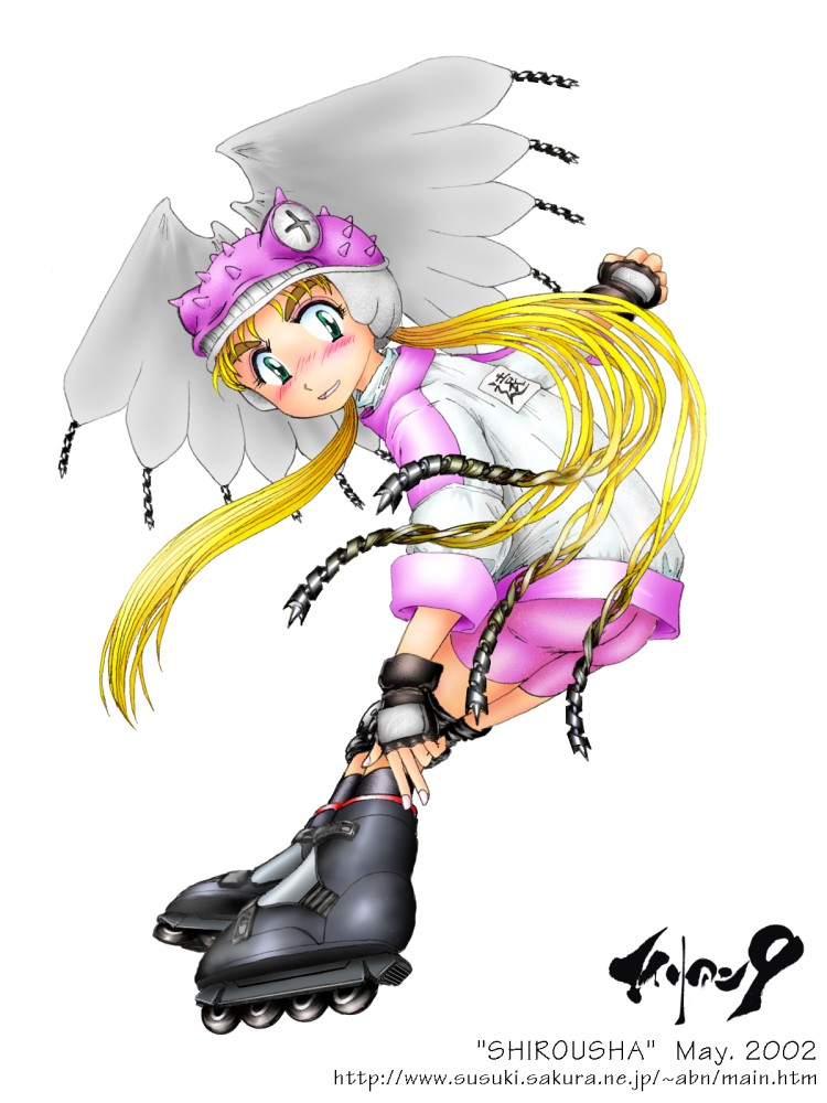 Safebooru - 1girl :d abn alien nine ass bent over bike shorts black ...