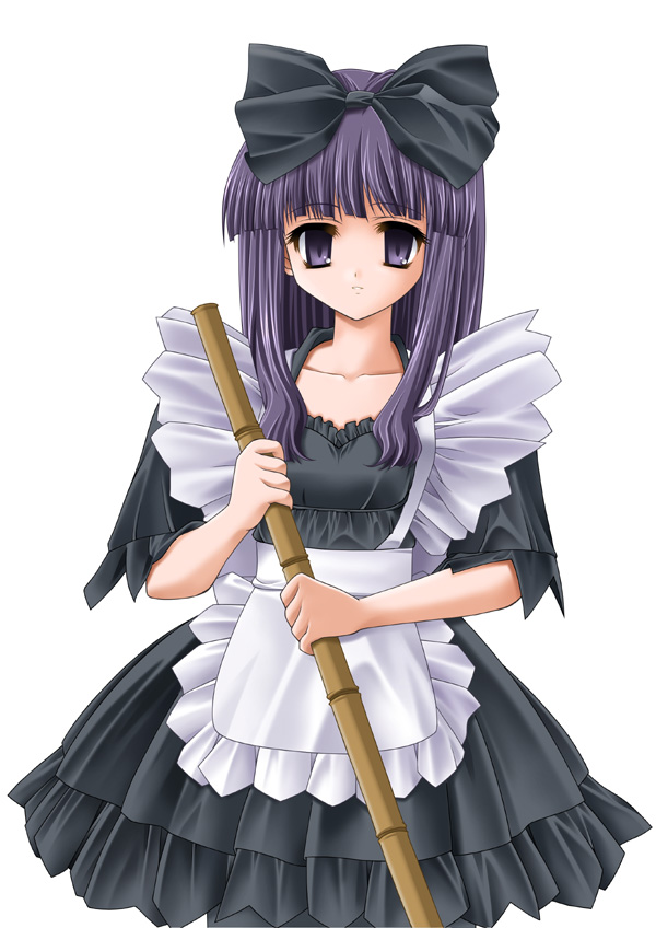 Safebooru - 1girl alice (ragnarok online) bow hair bow maid purple hair ragnarok online simple ...