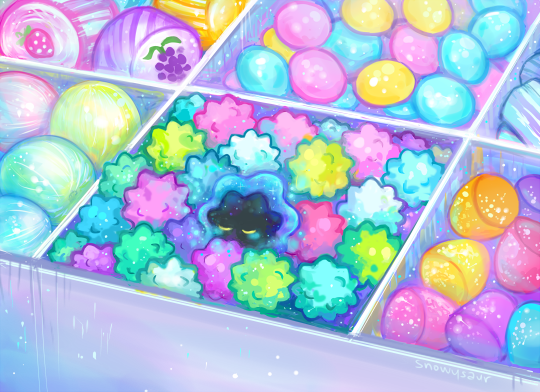 Safebooru - artist name candy closed eyes colorful commentary cosmog ...