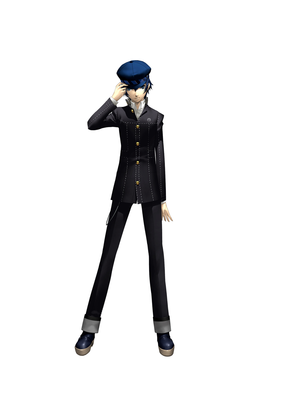 Safebooru - androgynous blue eyes blue hair cabbie hat hat highres ...