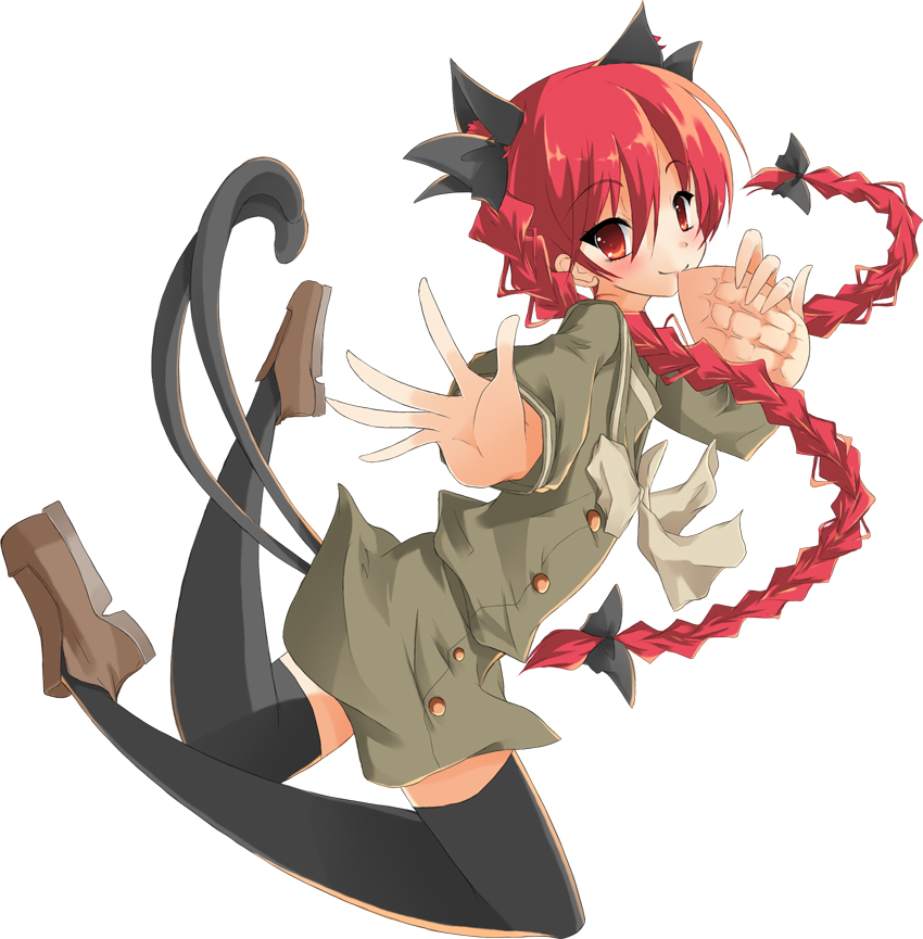 Safebooru - braid bread cosplay food kaenbyou rin long hair melon bread ...