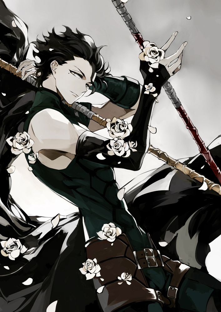 Safebooru - 1boy fate/zero fate (series) flower gae buidhe gae dearg ...
