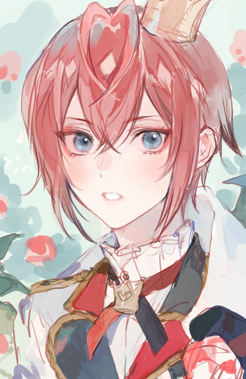 Safebooru 1boy Antenna Hair Blush Crown Double Parted Bangs Eyeshadow 2021