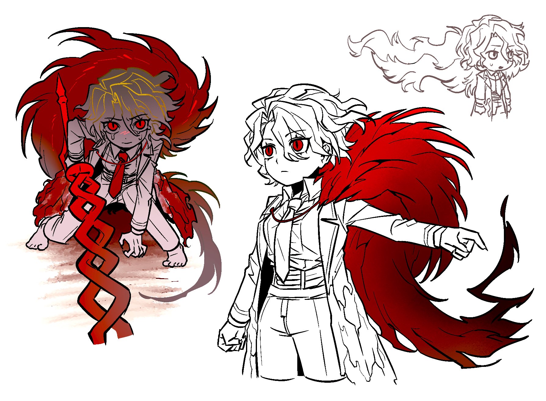 Safebooru - 1girl arm up barefoot cape closed mouth coat collared shirt ...