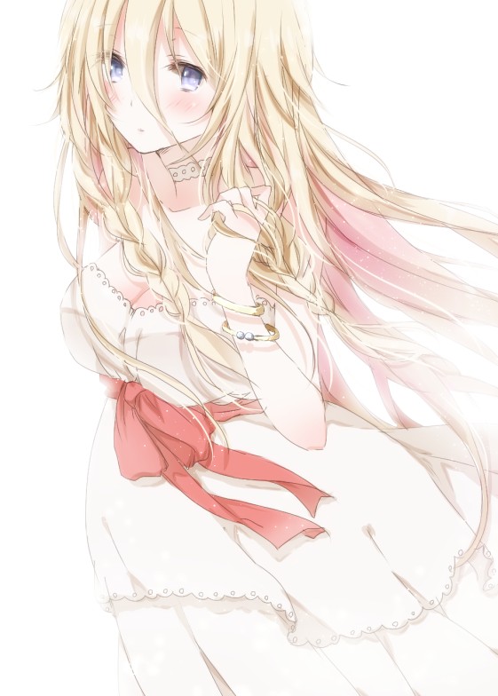 Safebooru - 1girl blonde hair choker hiro (hirohiro31) ia (vocaloid) long hair looking at viewer ...