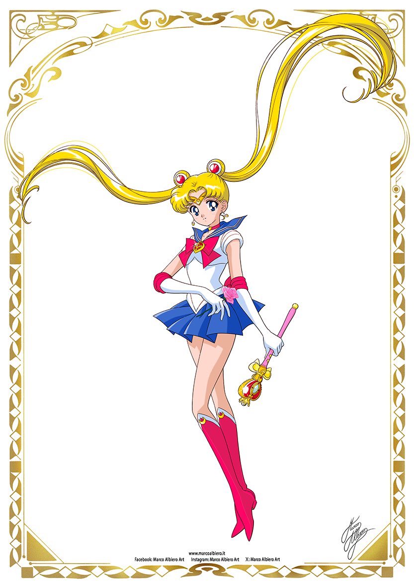Safebooru - 1girl artist name bishoujo senshi sailor moon blonde hair blue eyes blue sailor ...