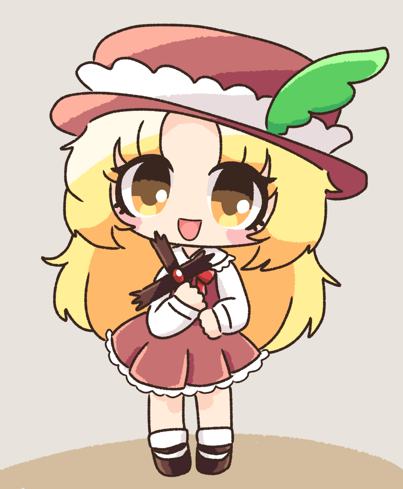 Safebooru - 1girl :d ankle socks ayu (user pyrk5834) blonde hair blush ...