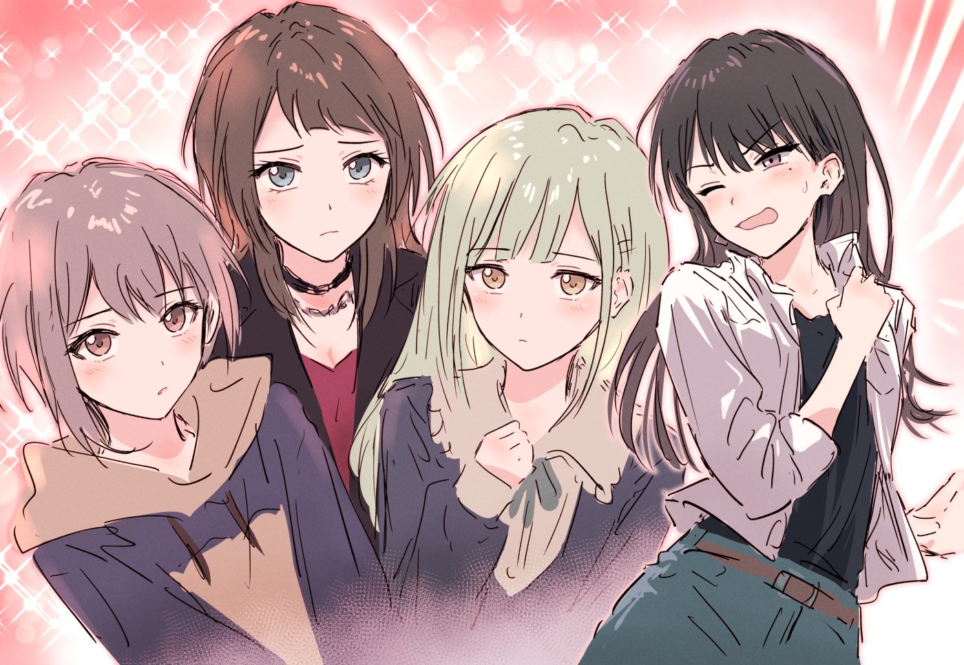 Safebooru - 4girls bang dream! bang dream! it's mygo!!!!! black choker black hair black jacket ...