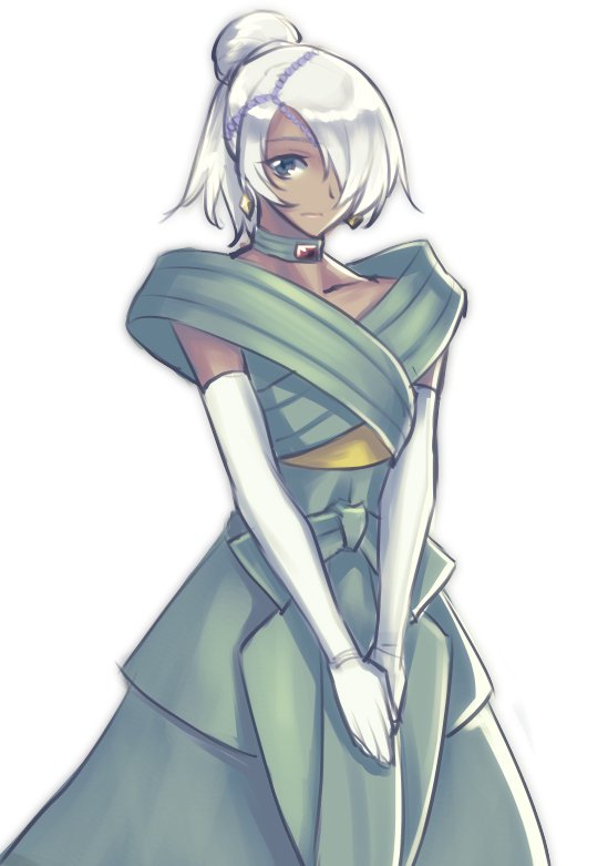 Safebooru - 1girl crossdressinging dark skin dress jonylaser laura ...