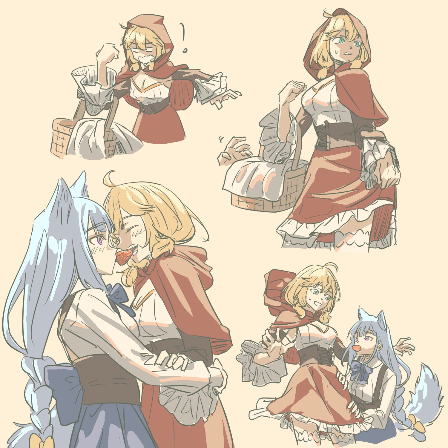 Safebooru - 2girls animal ears anisphia wynn palettia anjuro zeeku blonde hair blue eyes blue ...