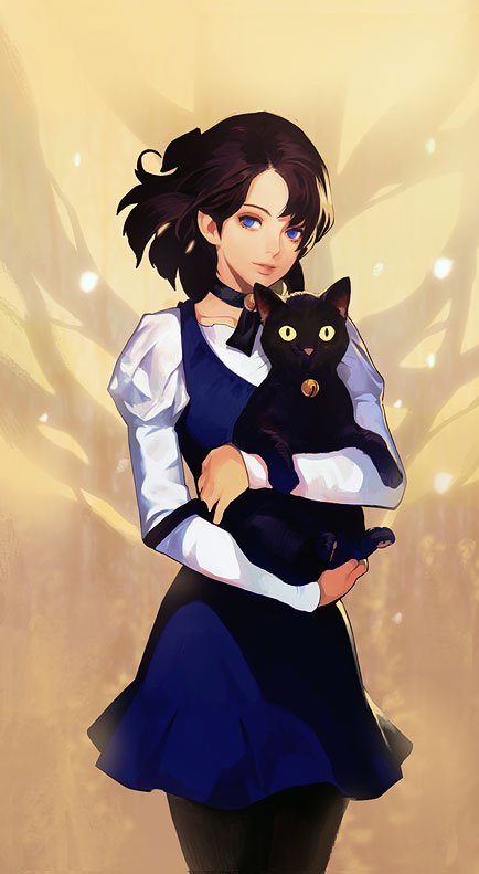 Safebooru - 1girl animal asymmetrical bangs bangs bell bell choker ...