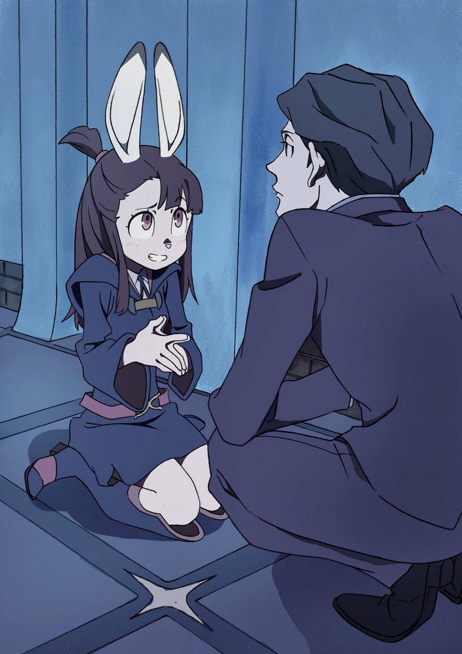 Safebooru - 1boy 1girl akko kagari andrew hanbridge animal ears animal ...