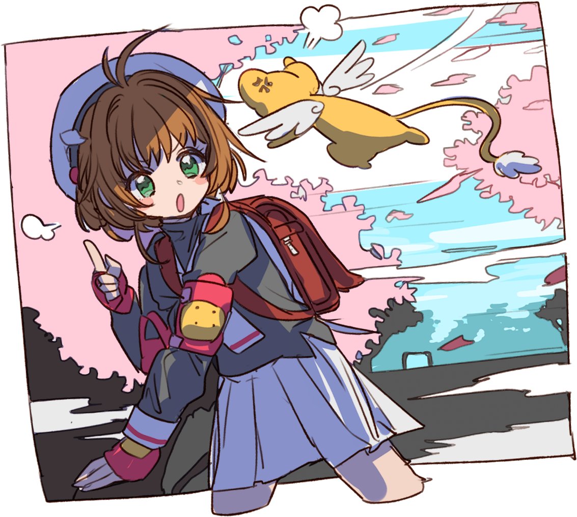 Safebooru - 1girl angry annoyed bag brown hair card captor sakura ...