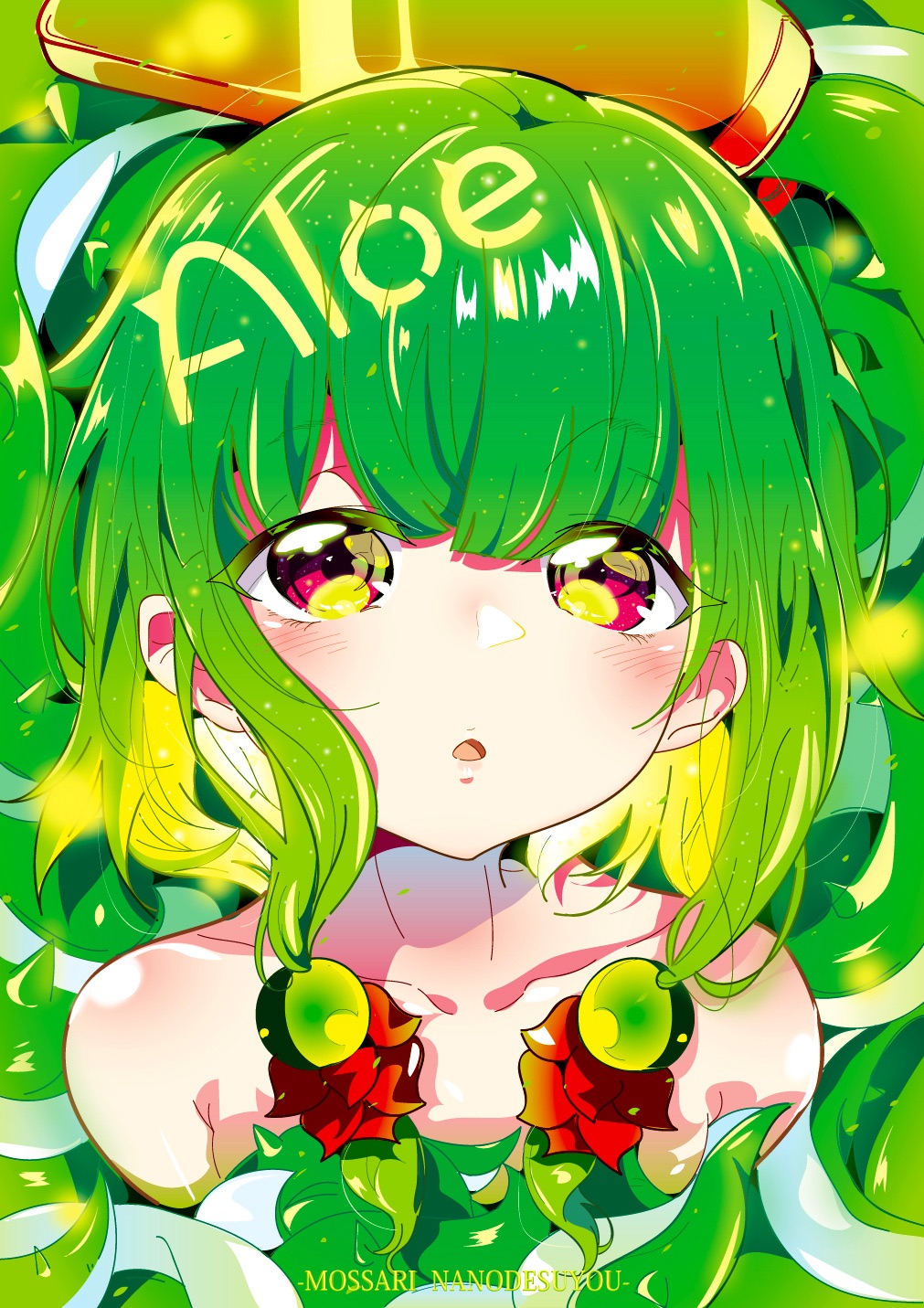 Safebooru 1girl Aloe Kenkou3733 Green Hair Highres Original Plant 4720