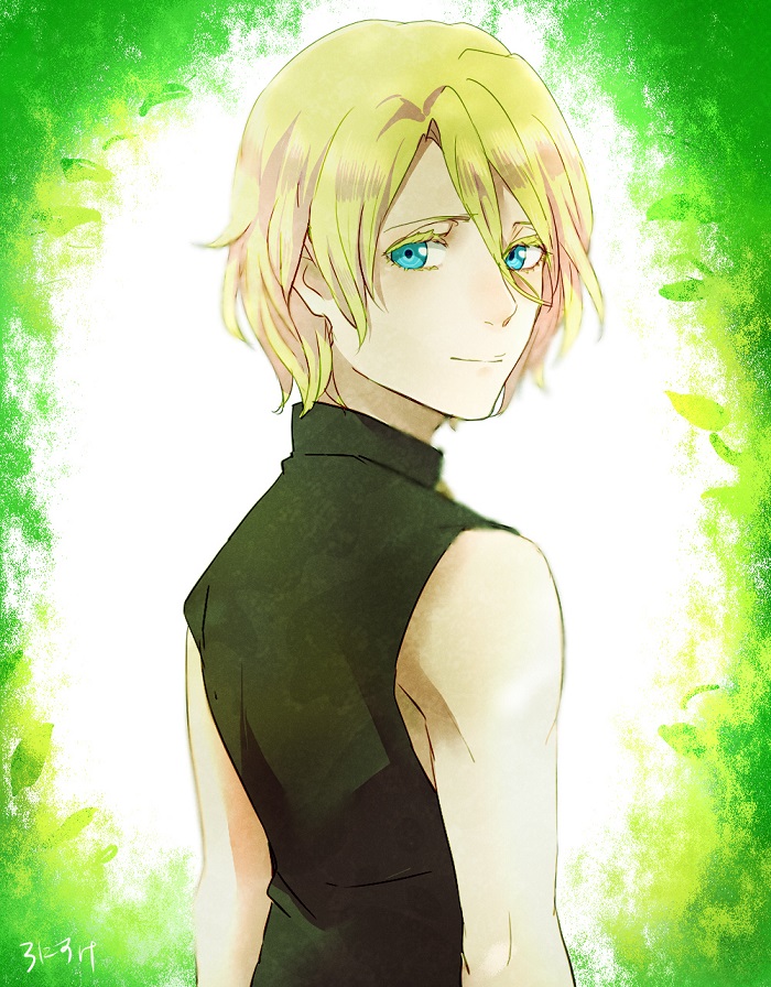 Safebooru - 1boy artist name back bleach blonde hair blue eyes jugram ...