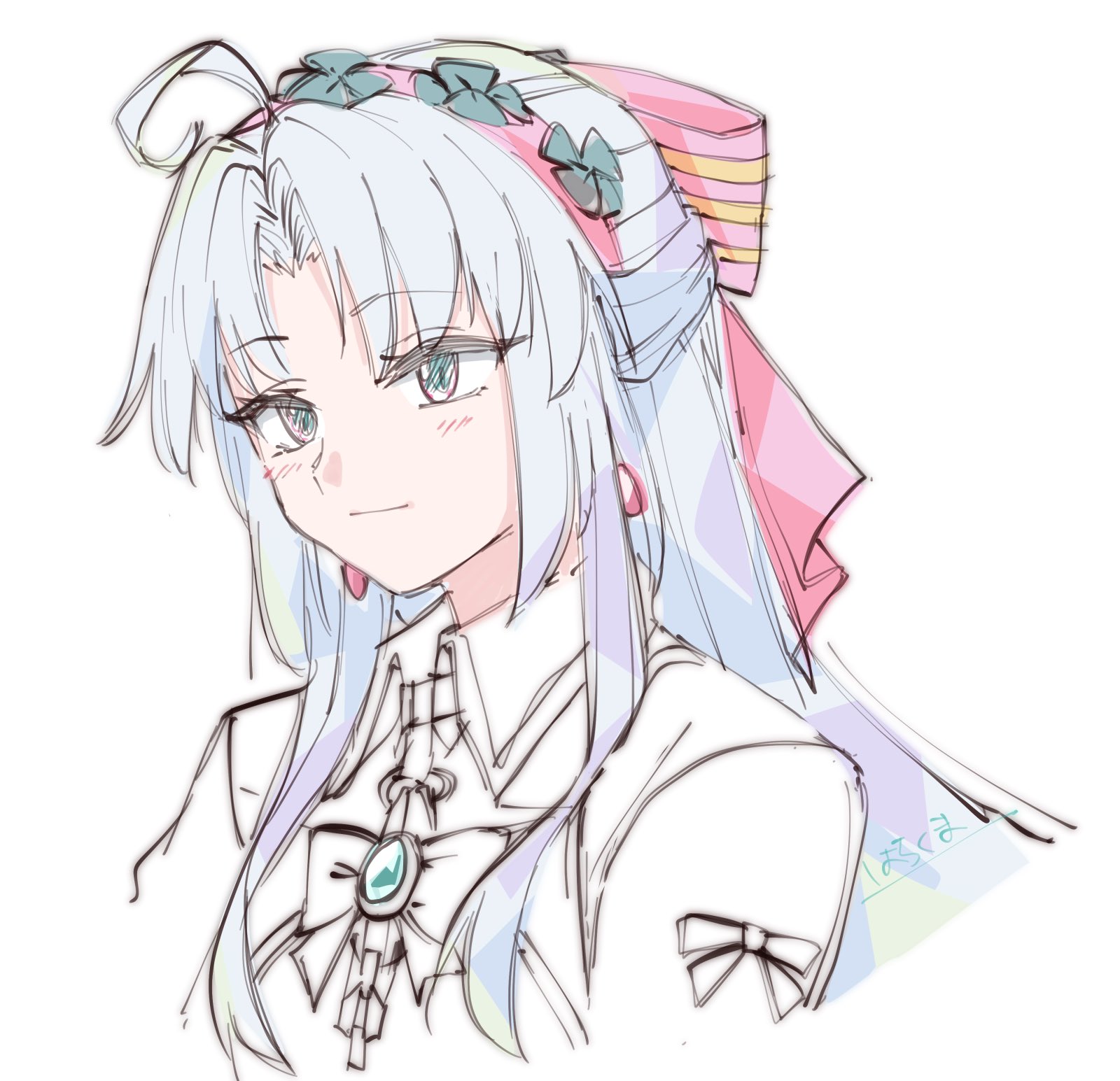 Safebooru - 1girl ahoge alternate costume aqua eyes bow bowtie carlotta ...