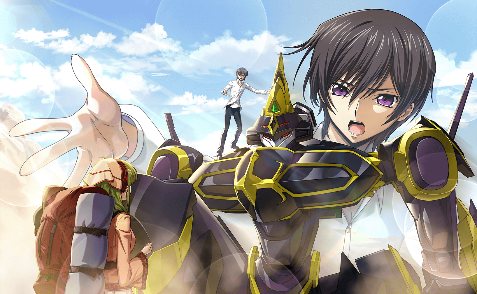 Safebooru - 1boy 1girl artist request black hair c.c. code geass code ...