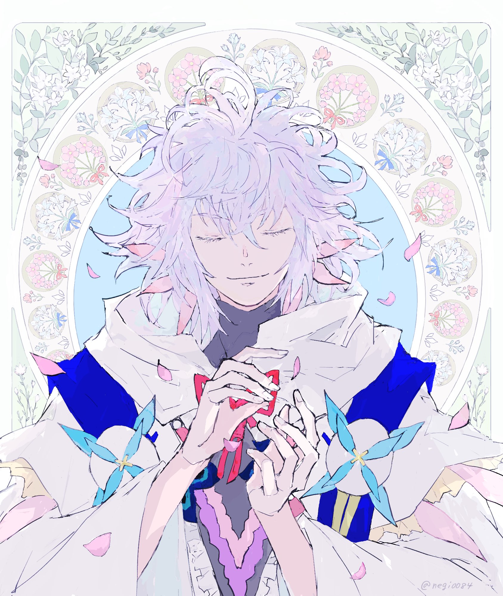 Safebooru - 1boy artist name cloak closed eyes closed mouth fate/grand ...