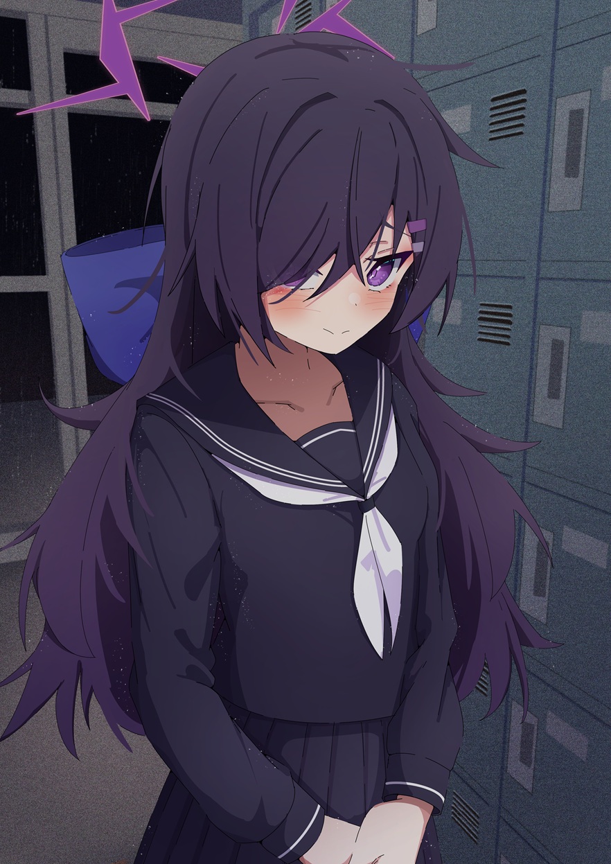 Safebooru - 1girl alternate costume alternate hairstyle black sailor collar black serafuku black ...