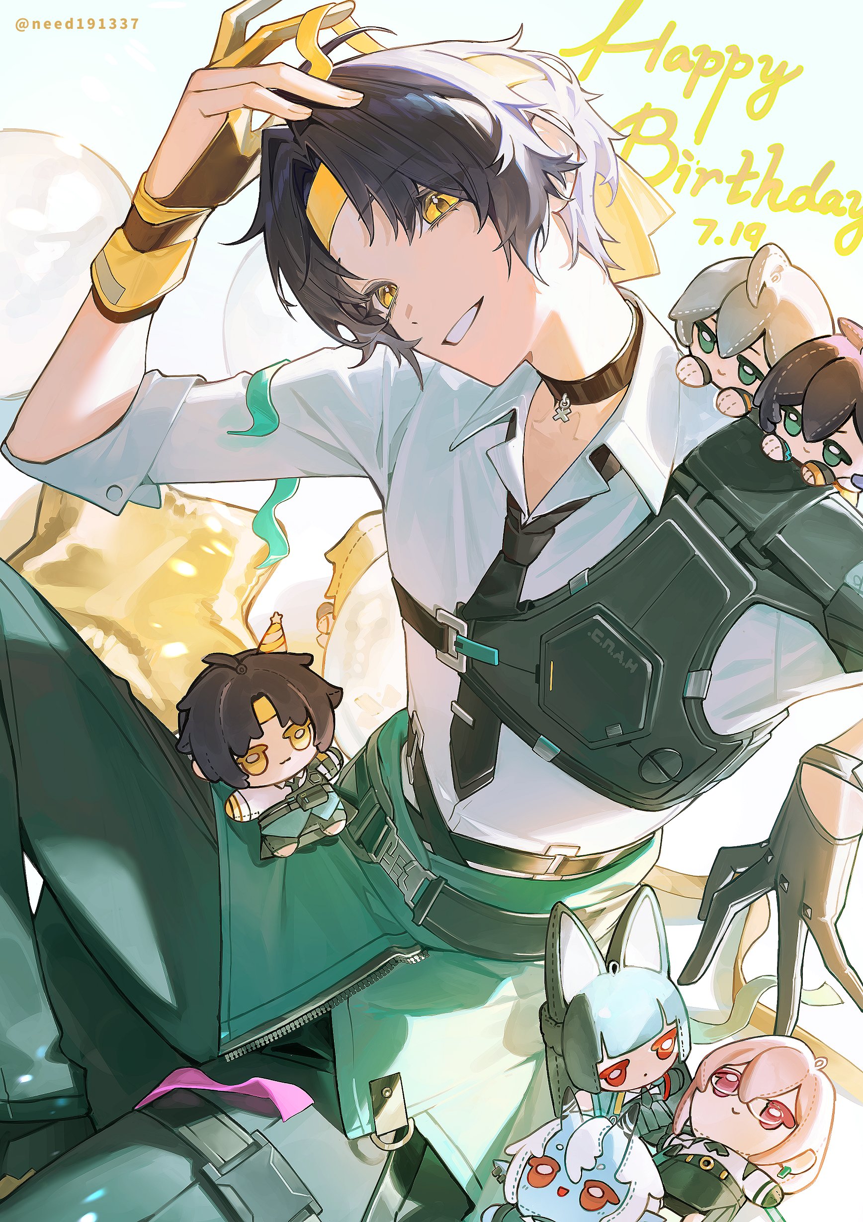 Safebooru - 1boy absurdres animal ear fluff animal ears asaba harumasa belle (zenless zone zero ...