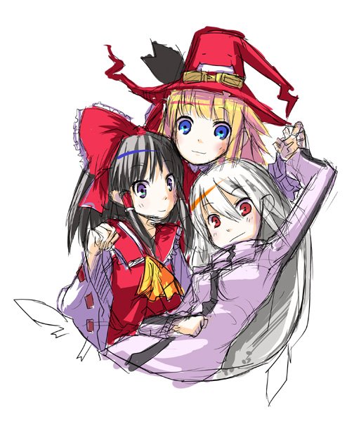 Safebooru - crossover hakurei reimu kanamari yukikuni suguri suguri ...
