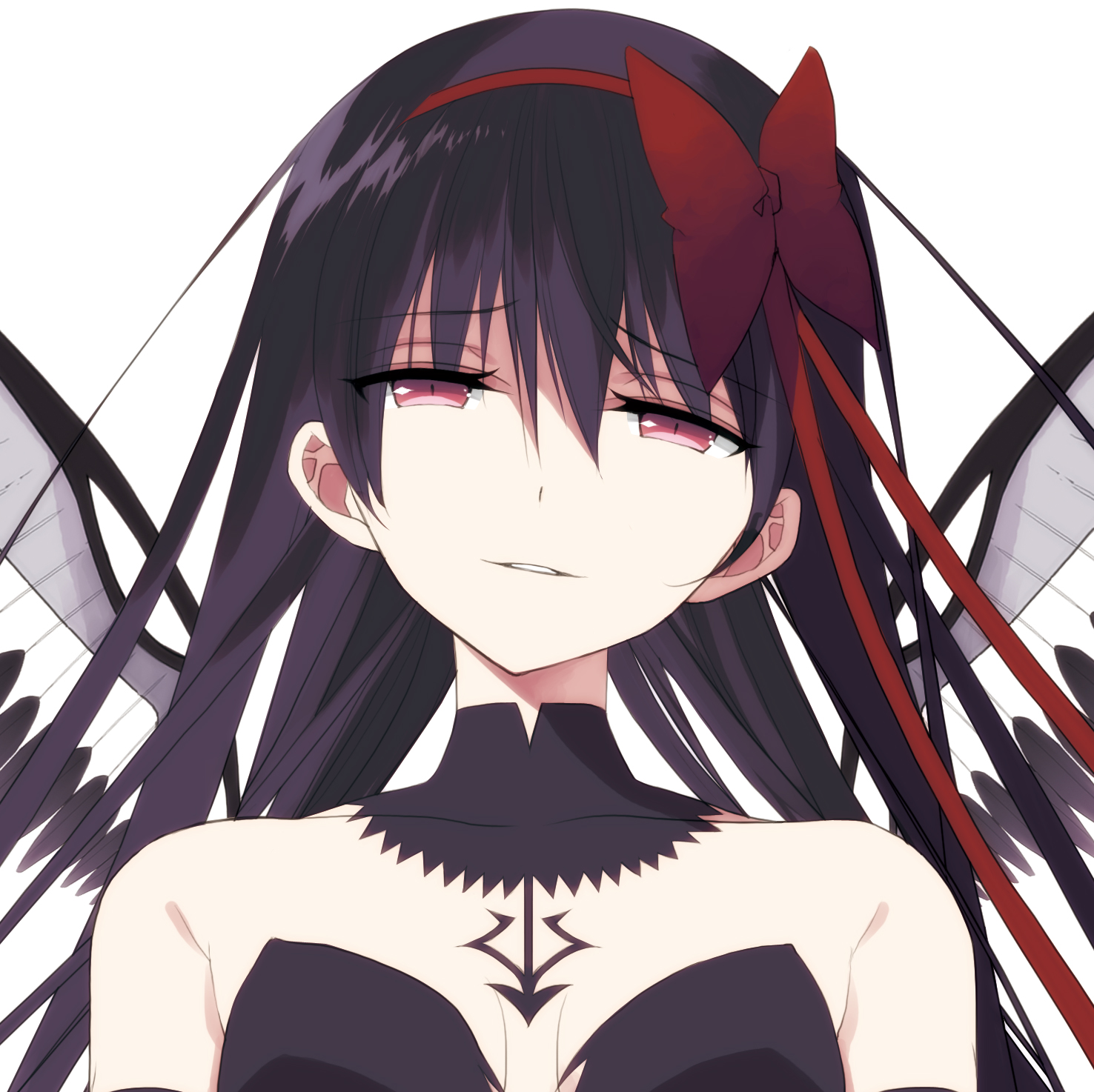 Safebooru - 1girl akemi homura akuma homura bare shoulders breasts choker cleavage elbow gloves ...