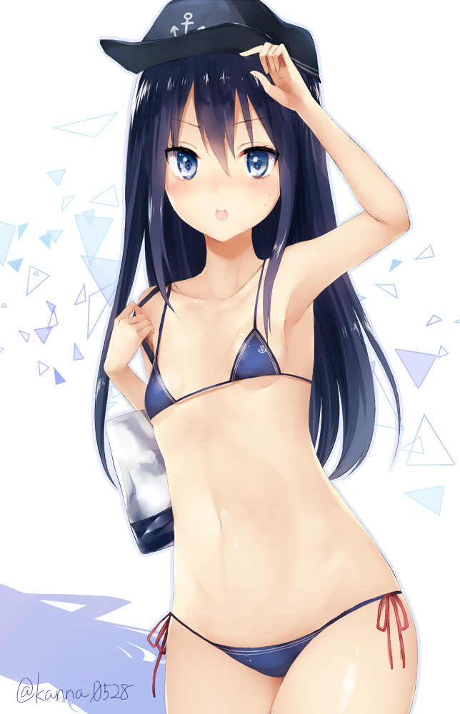 Safebooru - 1girl akatsuki (kantai collection) alternate costume anchor symbol armpits bikini ...