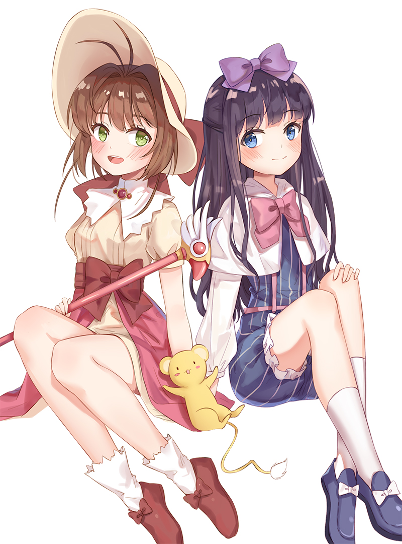 Safebooru - 2girls antenna hair black hair blush brown hair card captor sakura daidouji tomoyo ...
