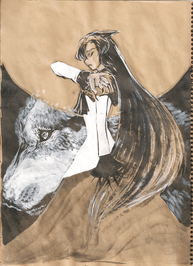 Safebooru - 1girl absurdly long hair animal ears blouse capelet ...