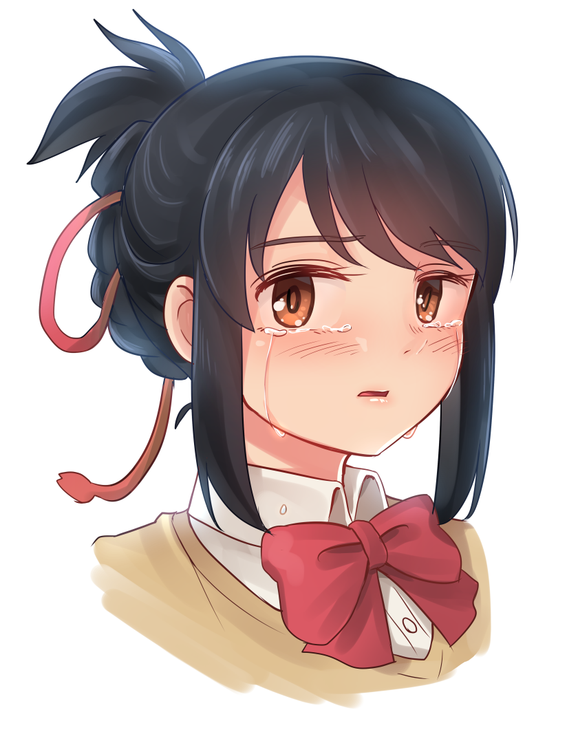 Safebooru - 1girl bow brown eyes hair ribbon kamille (vcx68) kimi no na ...