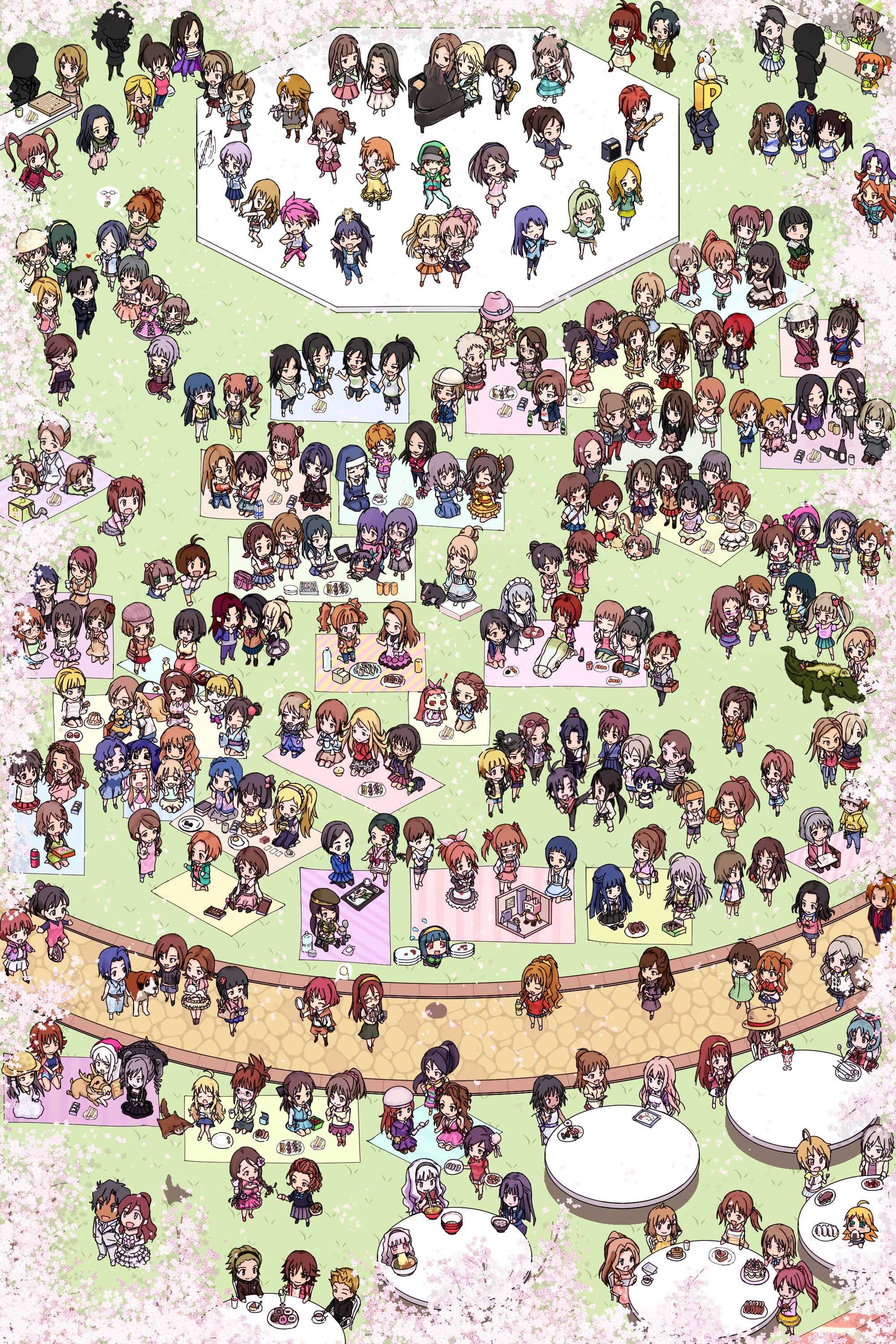 Safebooru - 6+boys 6+girls abe nana absurdres afuu ahoge aikawa chinatsu akagi miria akizuki ...