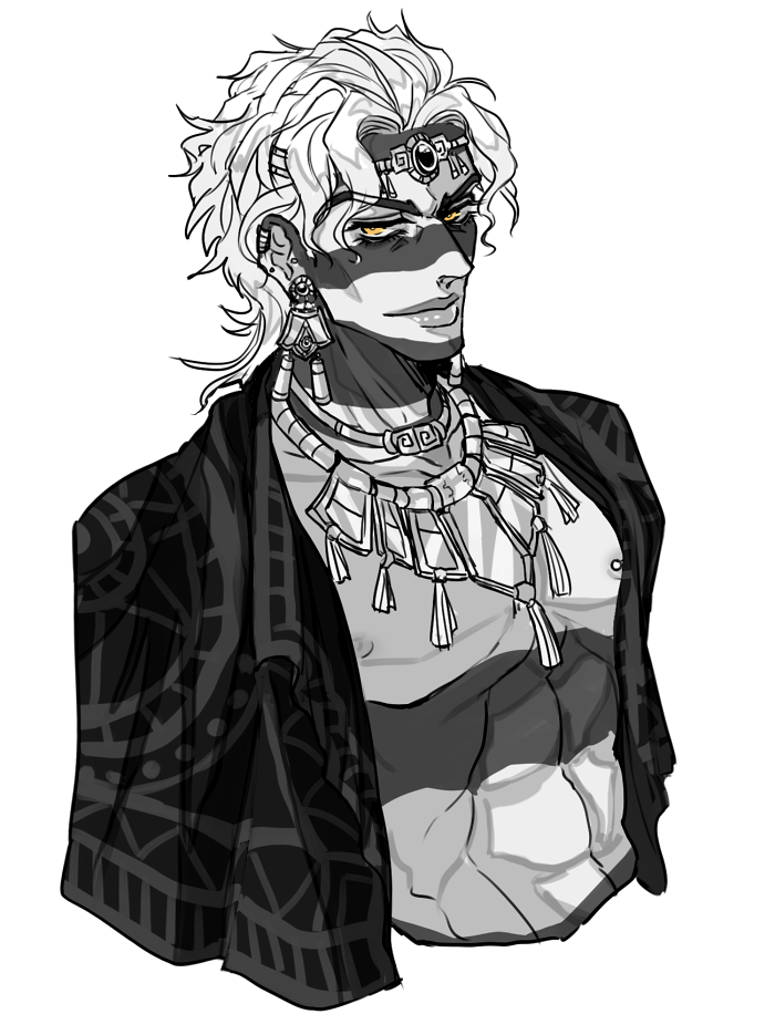 Safebooru - 1boy abs bare chest collarbone dio brando earrings jacket ...