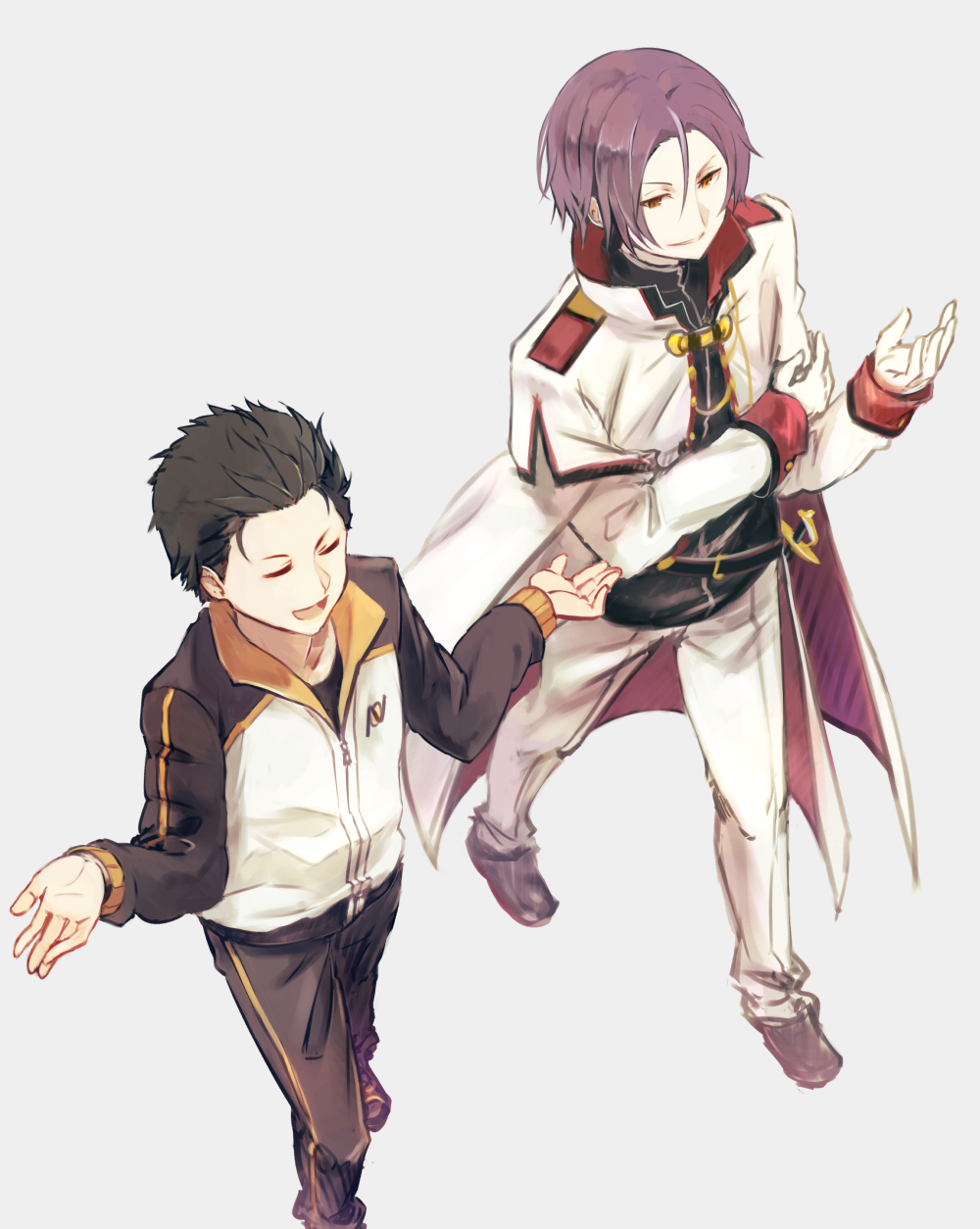 Safebooru - 2boys black hair cape highres jacket julius juukulius male ...