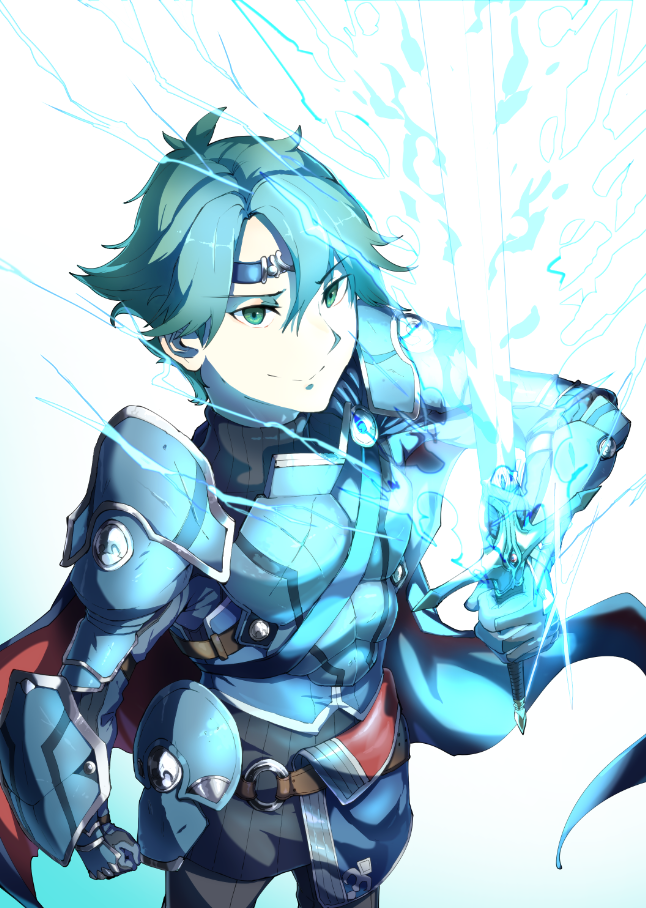 Safebooru - 1boy alm (fire emblem) armor belt electricity fire emblem ...
