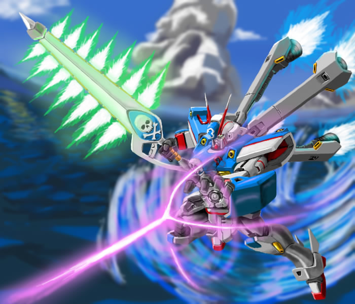 Safebooru - crossbone gundam crossbone gundam x-3 energy beam energy ...