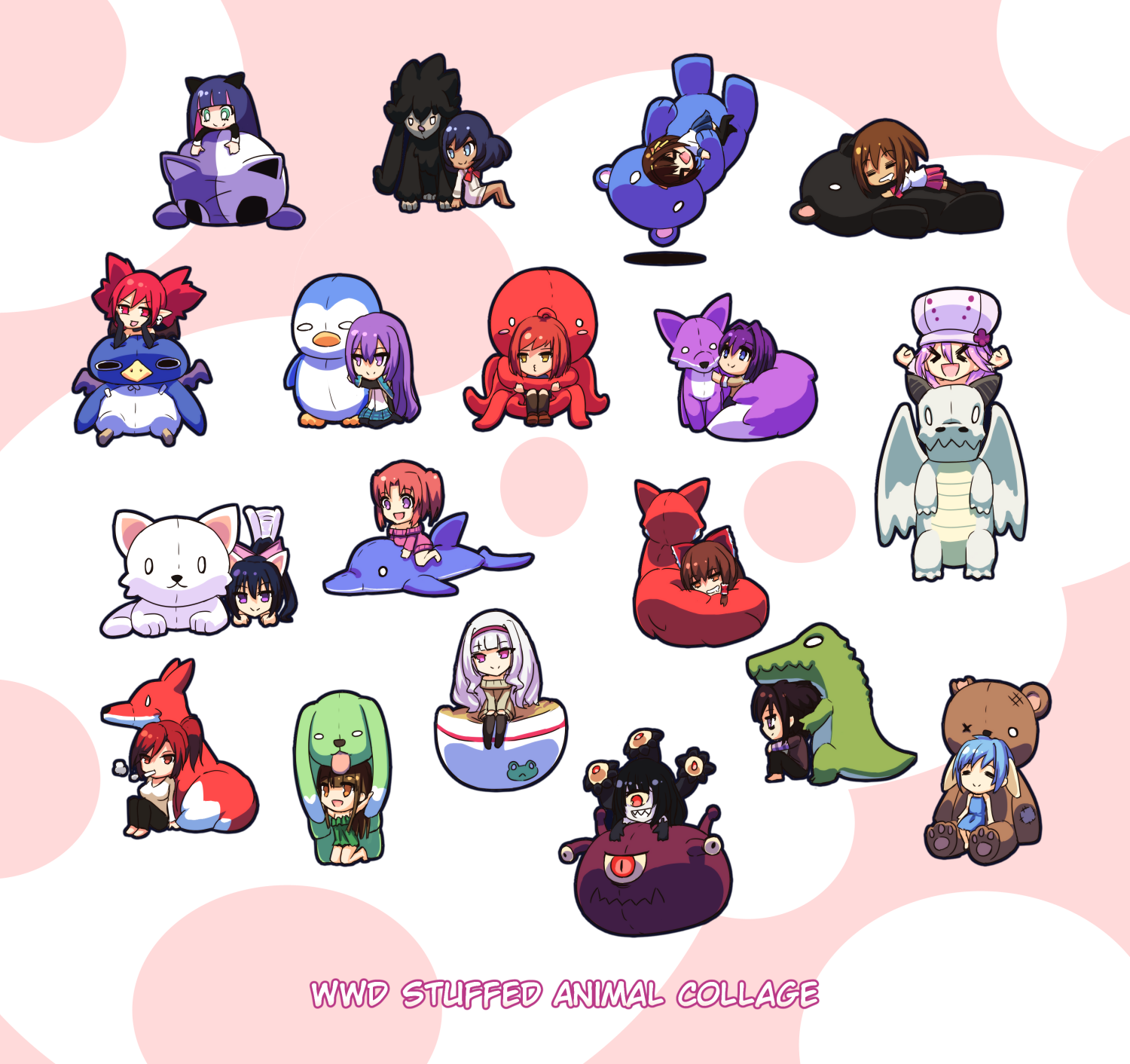 Safebooru - 6+girls amagi brilliant park black lagoon clannad crossover ...