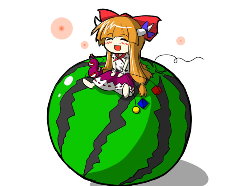 Safebooru - food fruit ibuki suika in food minigirl mosu (artist ...