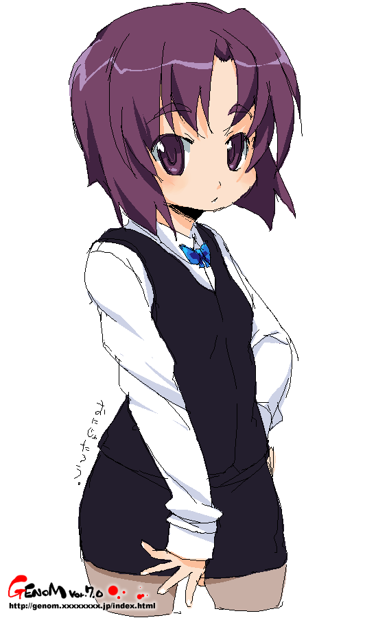 Safebooru - oekaki onija taro onija tarou pantyhose purple eyes purple ...