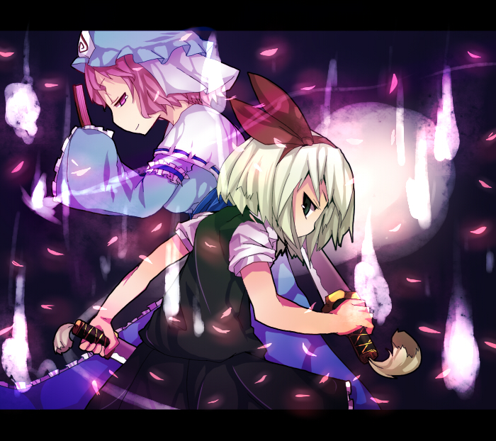 Safebooru - hitodama konpaku youmu konpaku youmu (ghost) kusa saigyouji ...