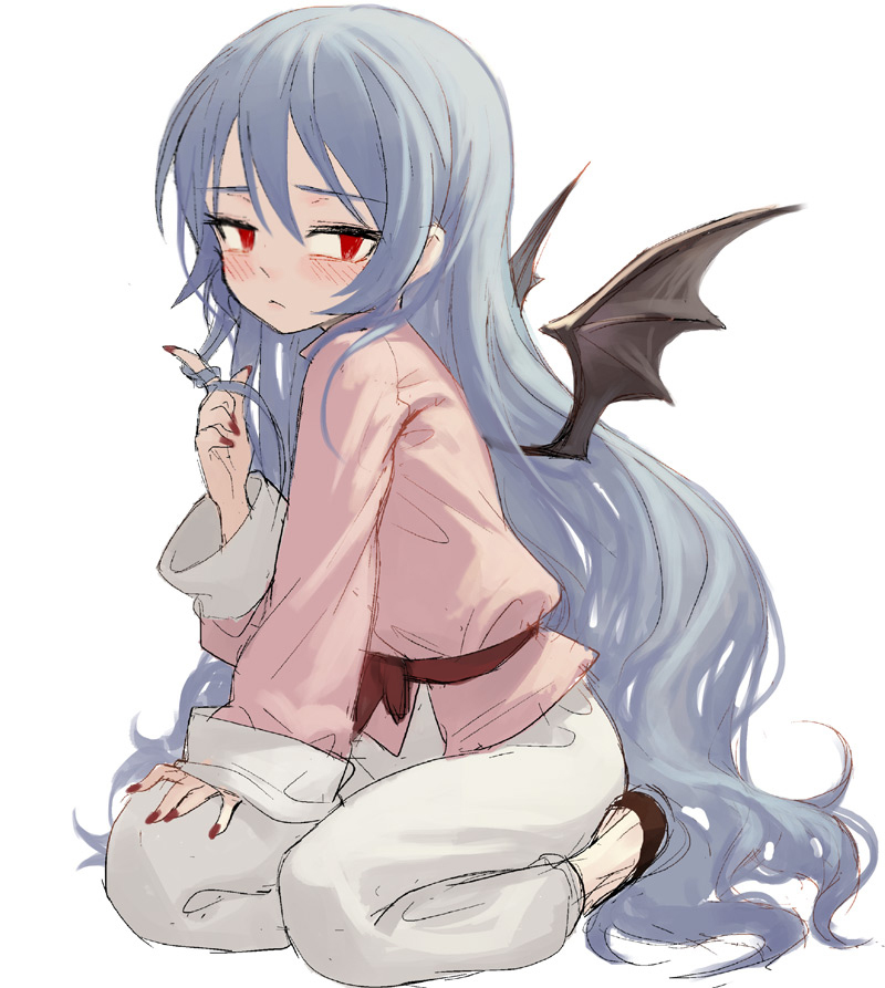 Safebooru - 1girl alternate costume alternate hair length alternate hairstyle blue hair blush ...
