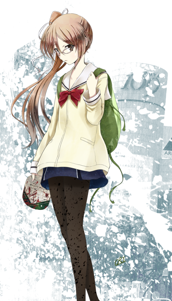 Safebooru - 1girl animal bag bag black pantyhose blood blood on clothes ...