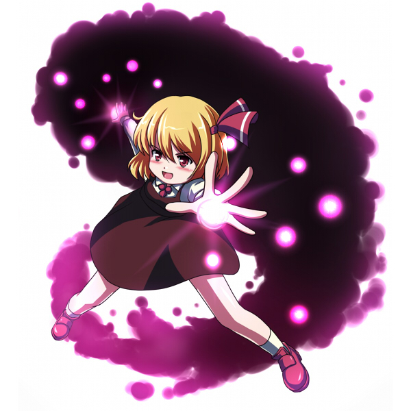 Safebooru - darkness magic red eyes rumia short hair tdk touhou | 219290